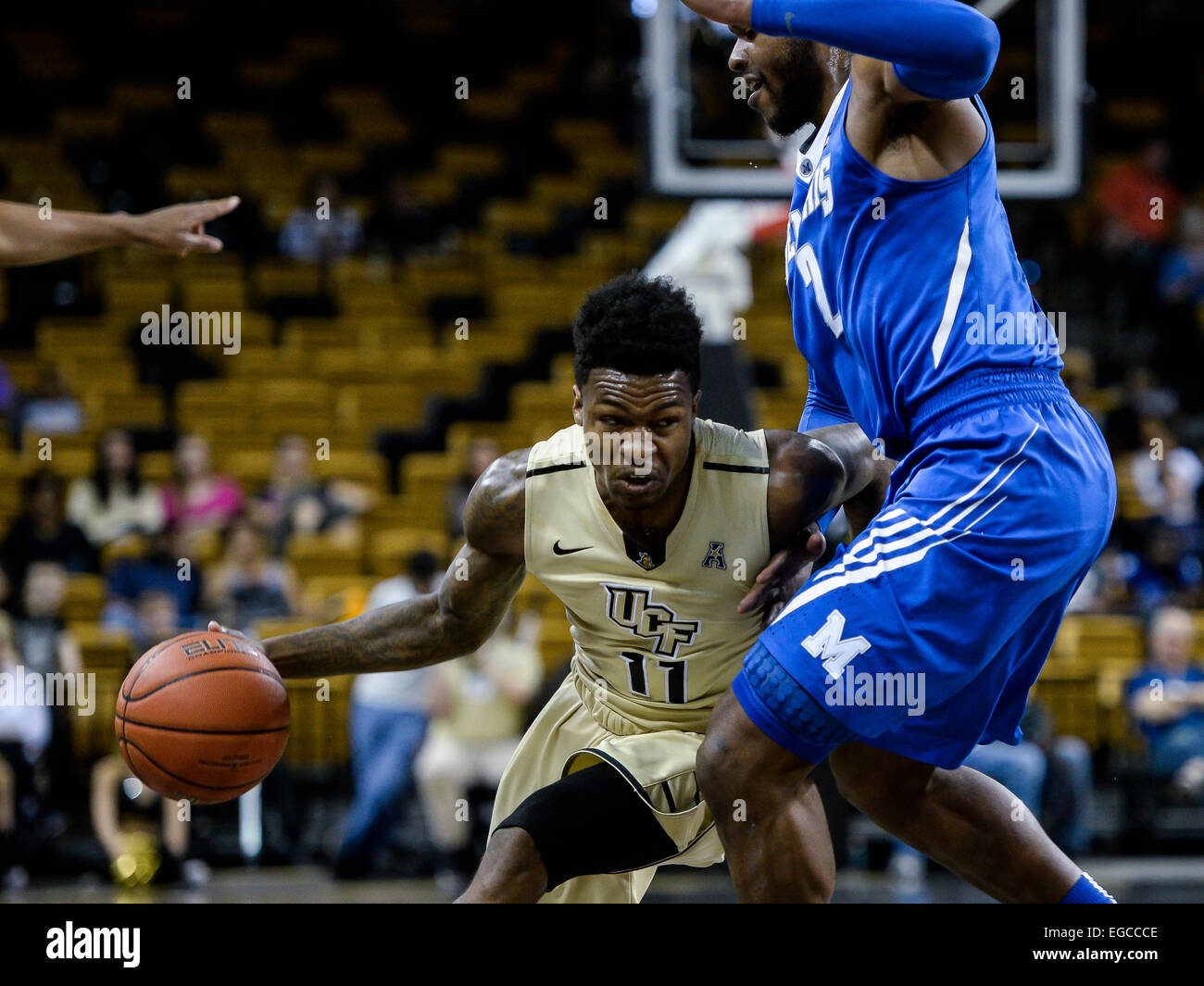 Orlando, FL, USA. 22nd Feb, 2015. UCF Knights guard Brandon Goodwin (11 ...