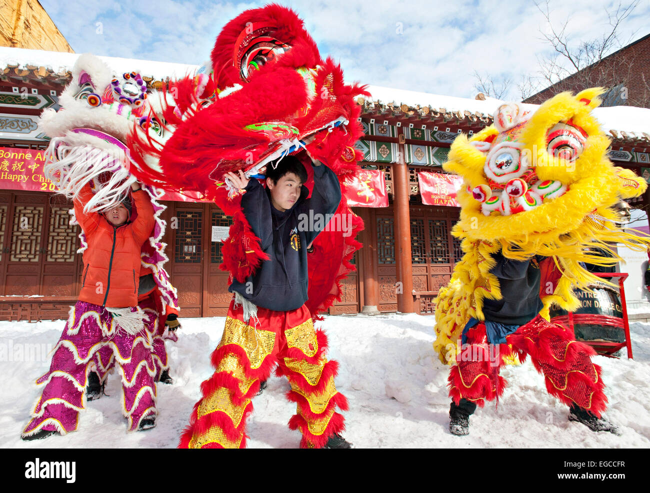 Montreal, Canada. 22nd Feb, 2015. People celebrate the Chinese Lunar ...