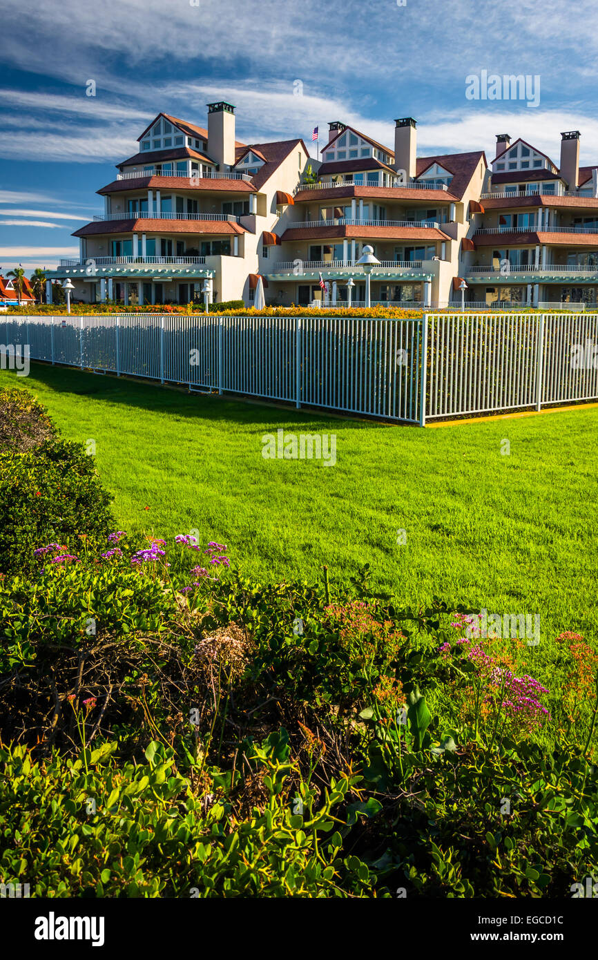 Waterfront apartment buildings in Coronado, California Stock Photo - Alamy