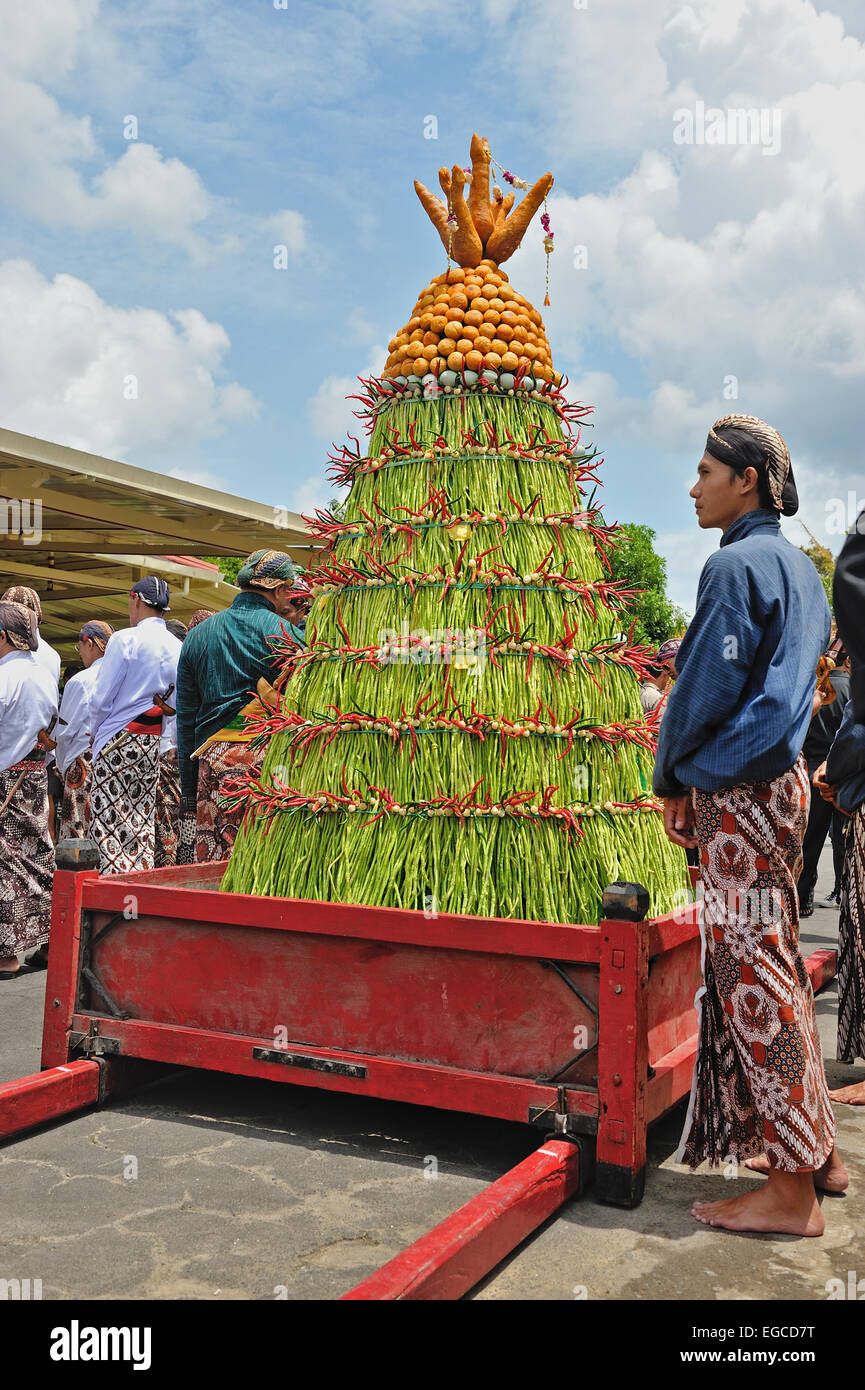 After the gunungan arrived at the Palace, it will be blessed with a ...