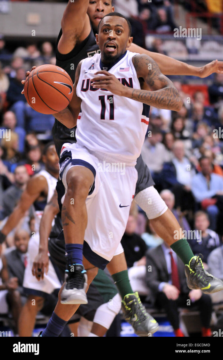 February 22nd 2015: Ryan Boatright(11) of Uconn in action during the ...