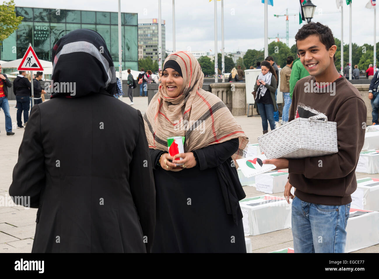 Muslim people on the Hamburg street, Hamburg, Germany, Europe Stock ...