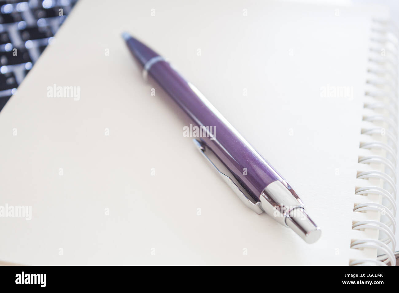 Close up notebook with pen, stock photo Stock Photo - Alamy