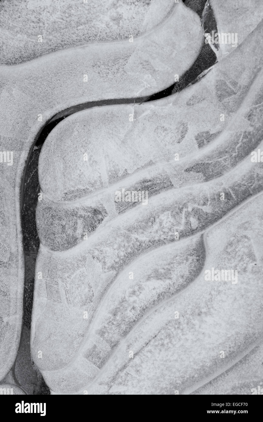 Ice Abstract in Black and White Stock Photo - Alamy