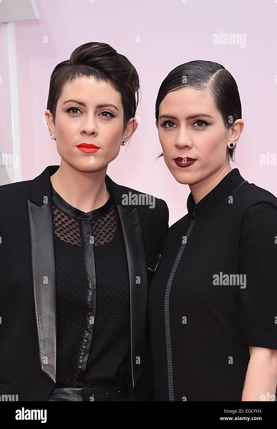 Hollywood, California, USA. 22nd Feb, 2015. TEGAN QUIN and SARA QUIN on ...