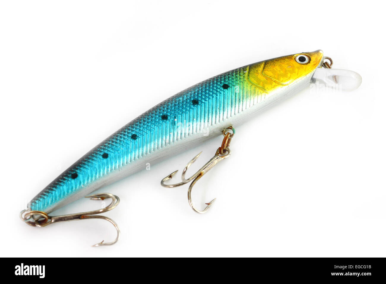 Fishing lure of colorful on white background Stock Photo - Alamy