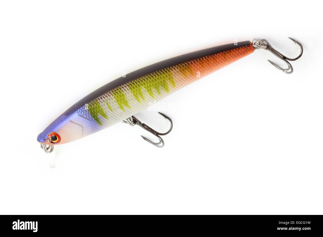 Fishing lure of colorful on white background Stock Photo - Alamy
