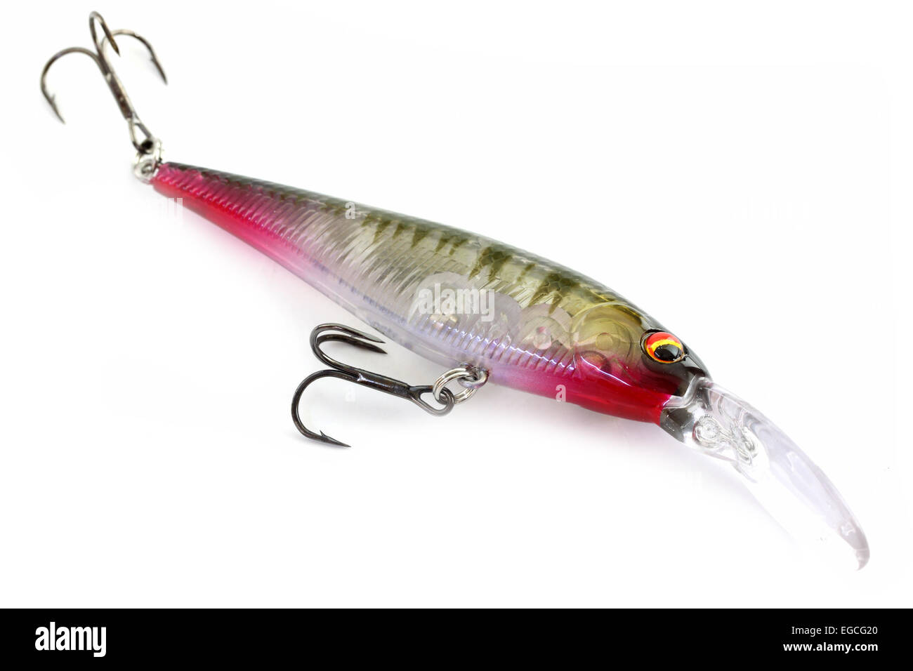 Fishing lure of colorful on white background Stock Photo - Alamy