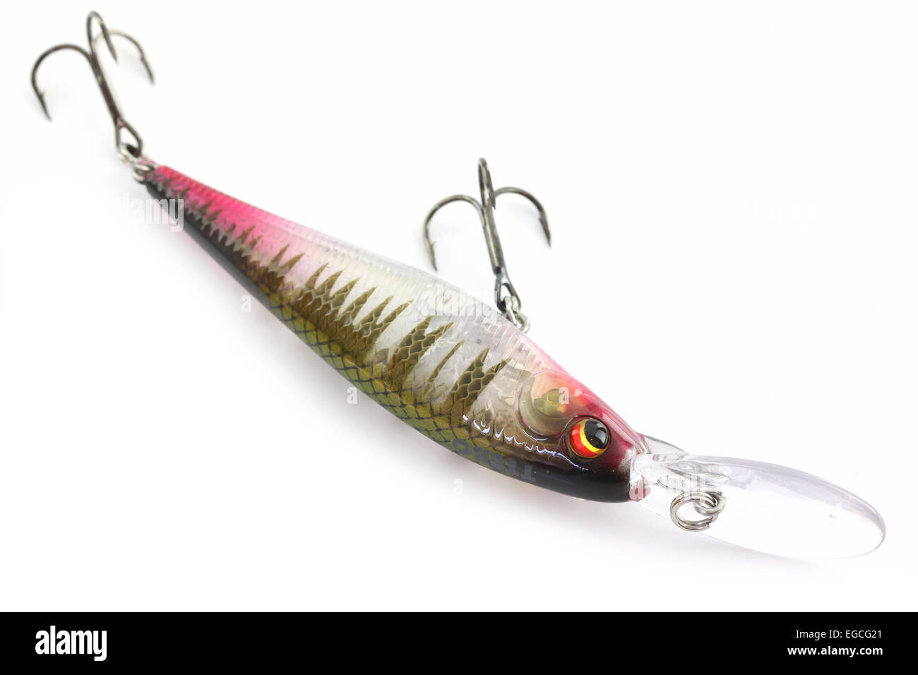 Fishing lure of colorful on white background Stock Photo - Alamy