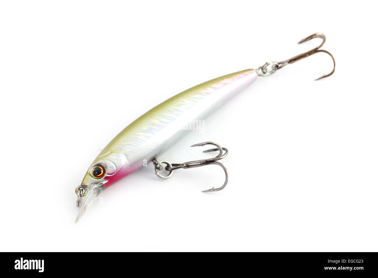 Fishing lure of colorful on white background Stock Photo - Alamy