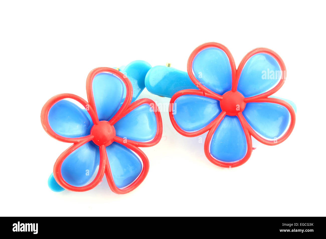 Colorful of artificial flower on white background Stock Photo - Alamy