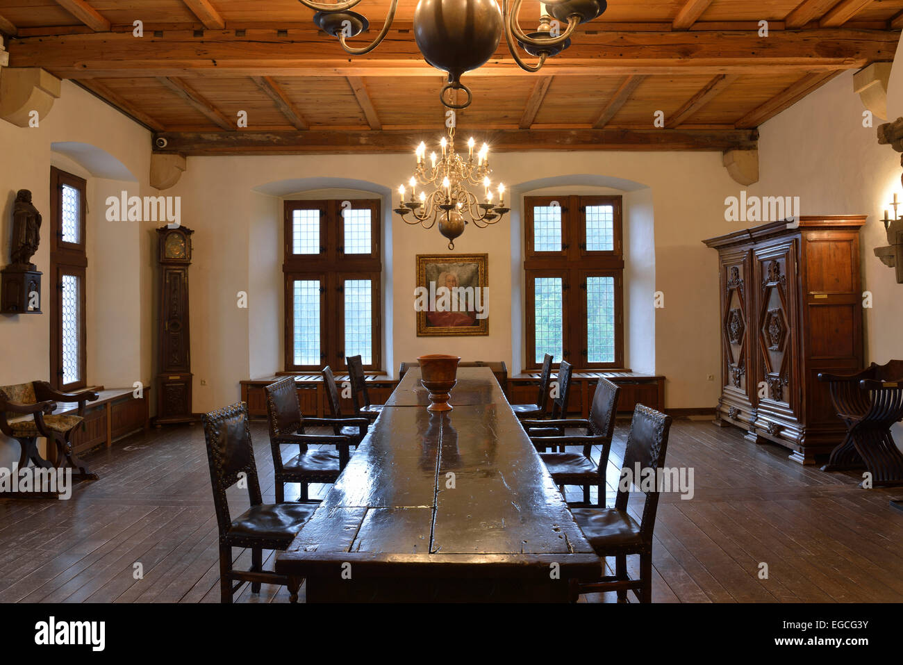 Vianden Castle interior, Luxembourg Stock Photo - Alamy