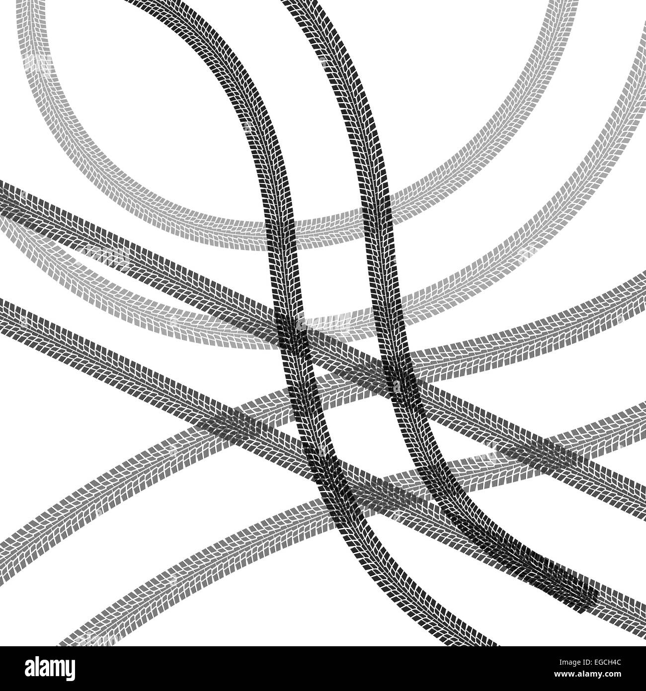 Set of detailed tire prints, illustration Stock Photo - Alamy