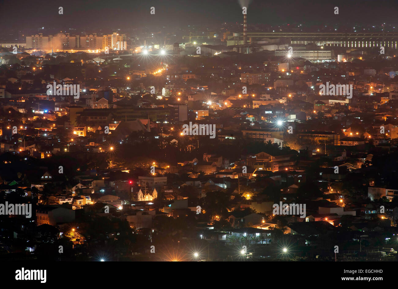 The lights of Pasig City at night,, Metro Manila, Philippine Islands ...