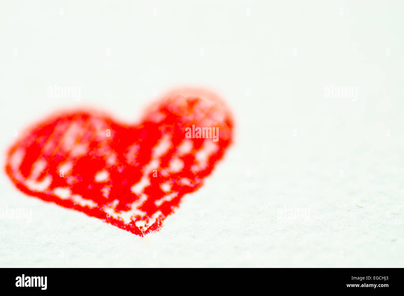 red heart shape on white paper Stock Photo - Alamy