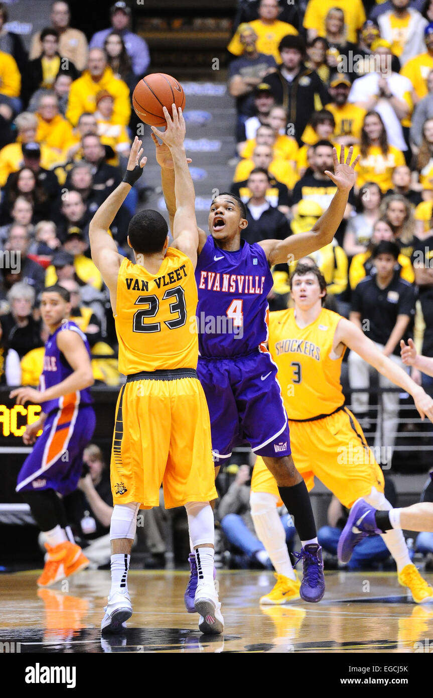 Wichita, Kansas, USA. 22nd Feb, 2015. Wichita State Shockers guard Fred ...
