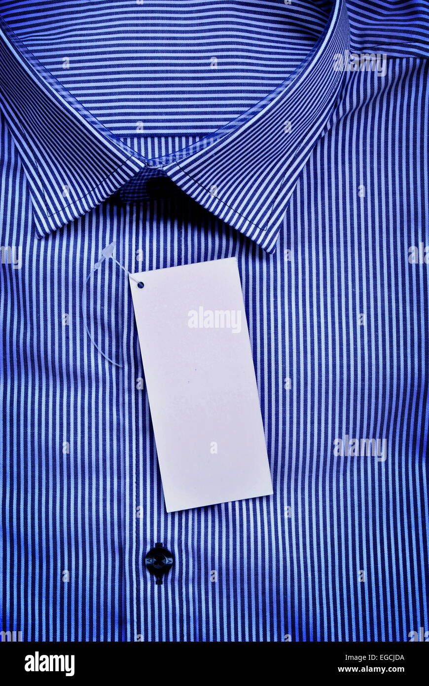 New men's shirt and label Stock Photo - Alamy