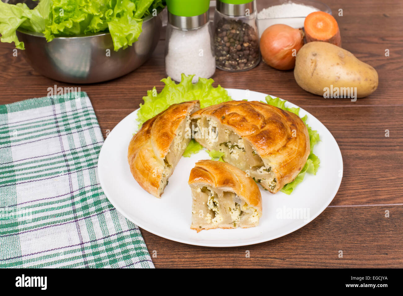 Moldovan pie filling vertuta closeup Stock Photo - Alamy