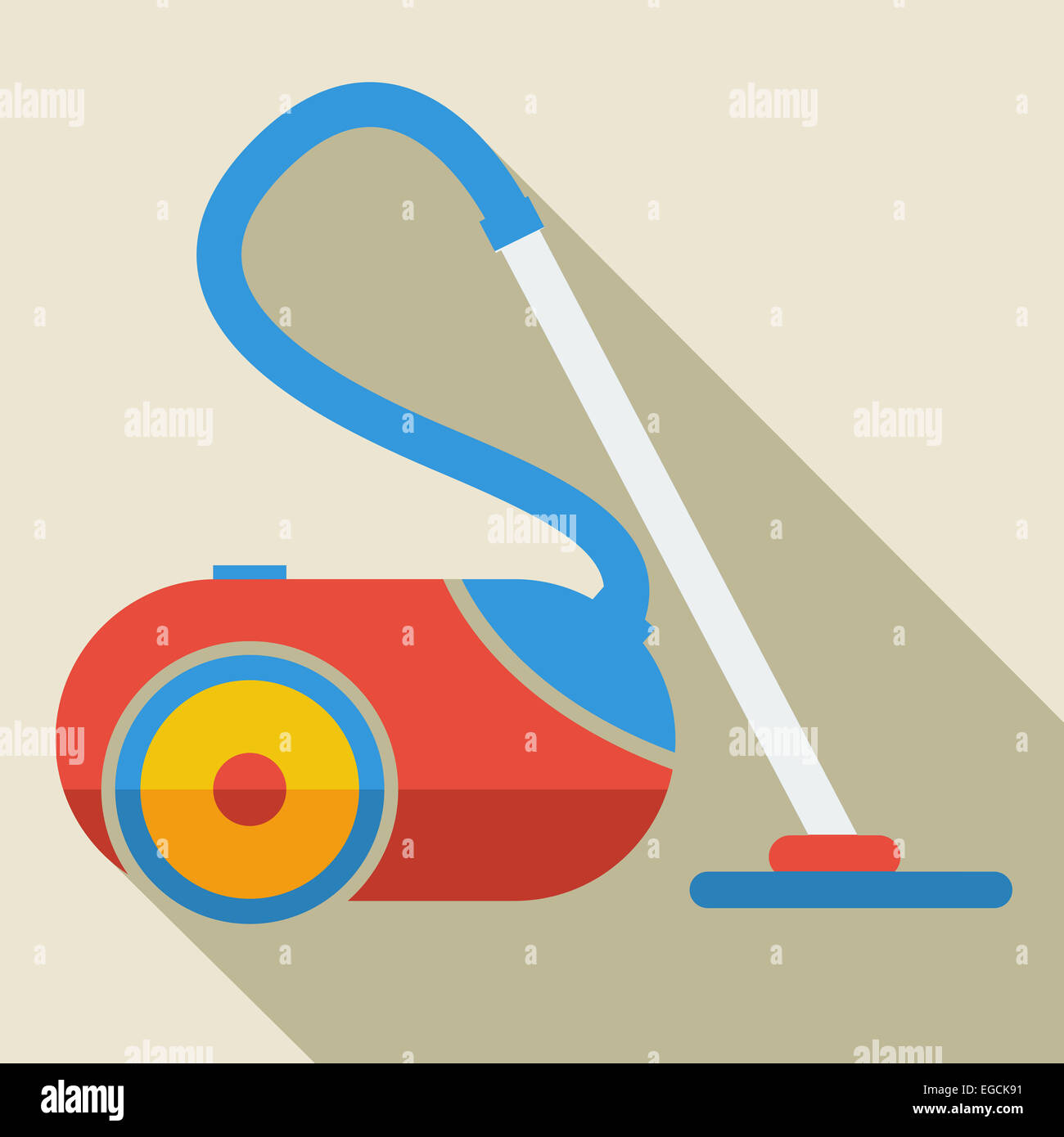 Modern flat design concept icon vacuum cleaner. Vector illustrat Stock ...