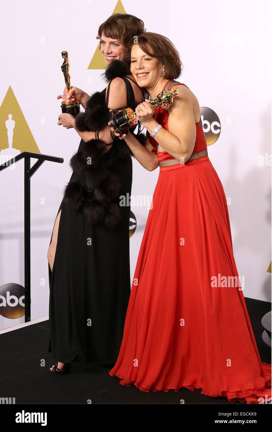 Los Angeles, CA, USA. 22nd Feb, 2015. Ellen Goosenberg Kent, Dana Perry ...