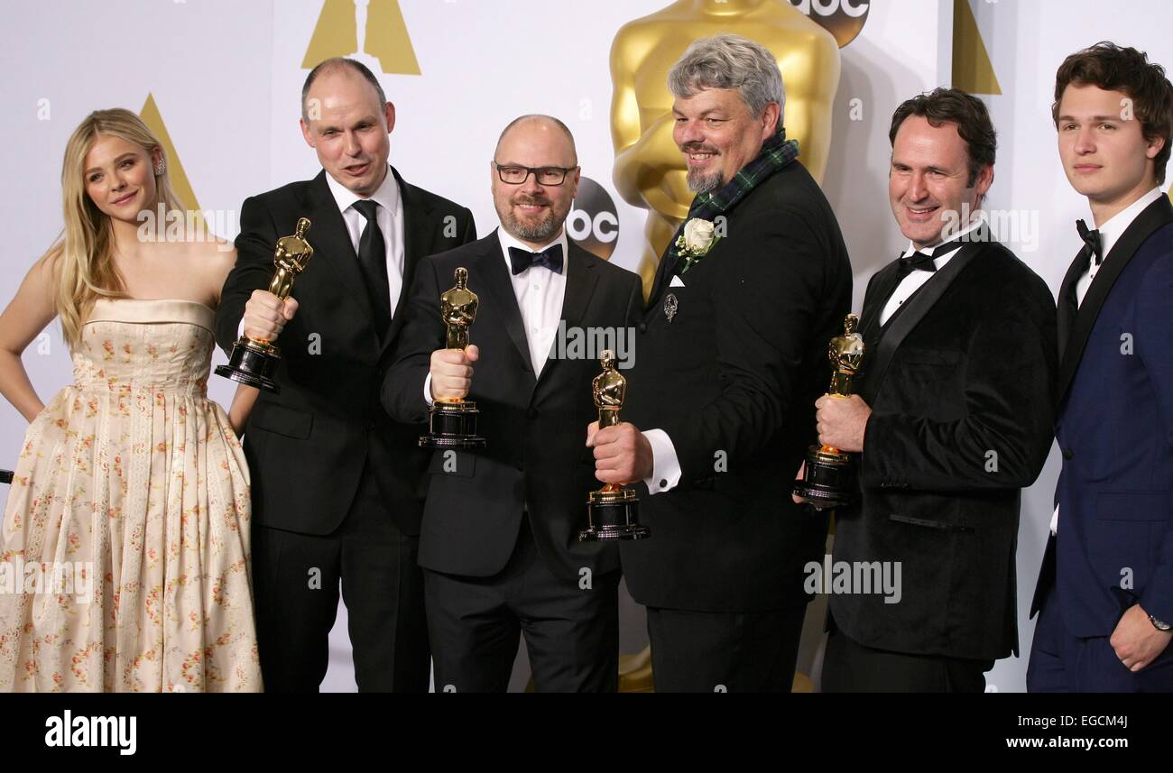 Los Angeles, CA, USA. 22nd Feb, 2015. Chloe Mortez, Paul Franklin ...