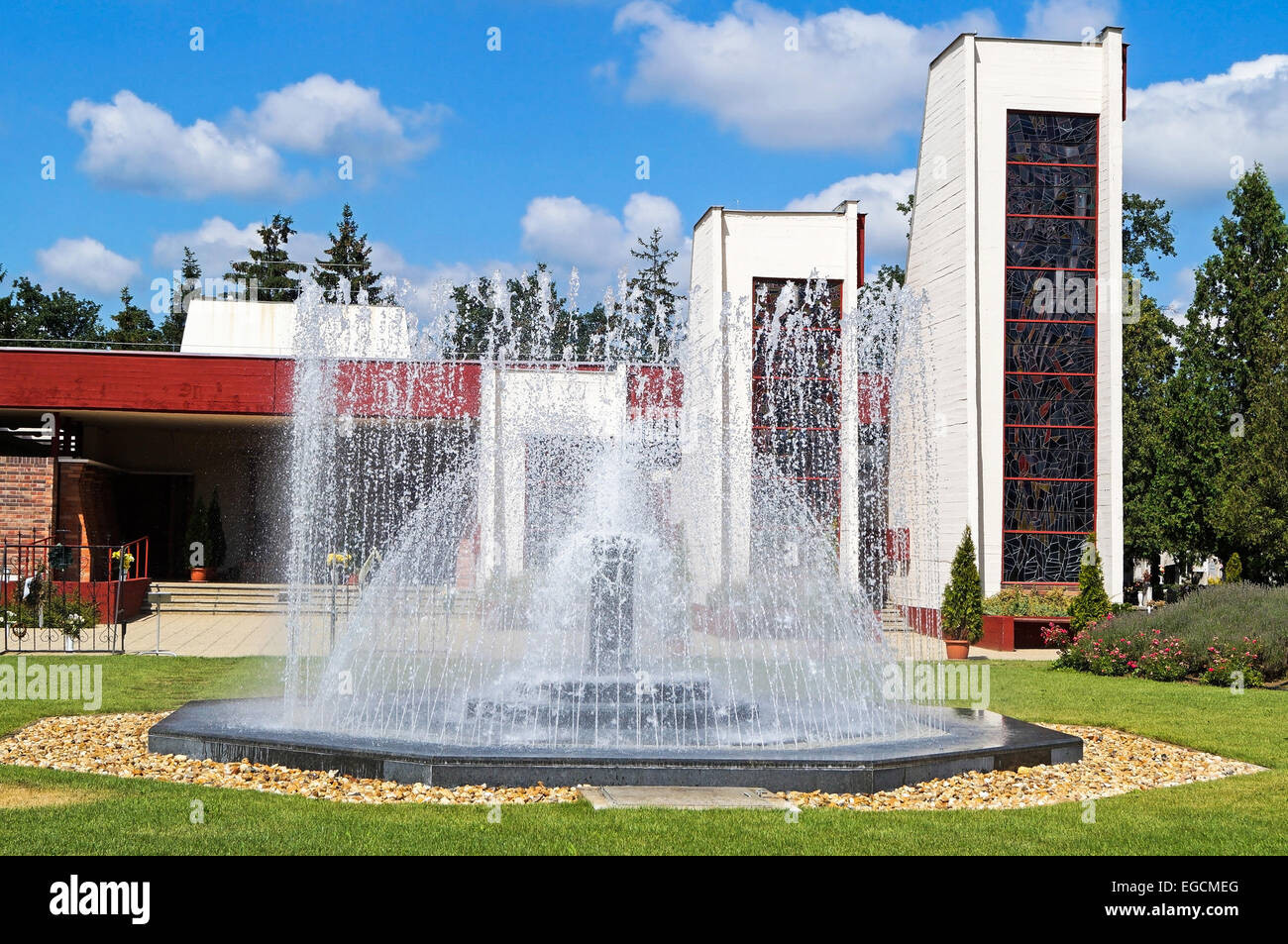 New crematorium building in the cemetery Stock Photo - Alamy