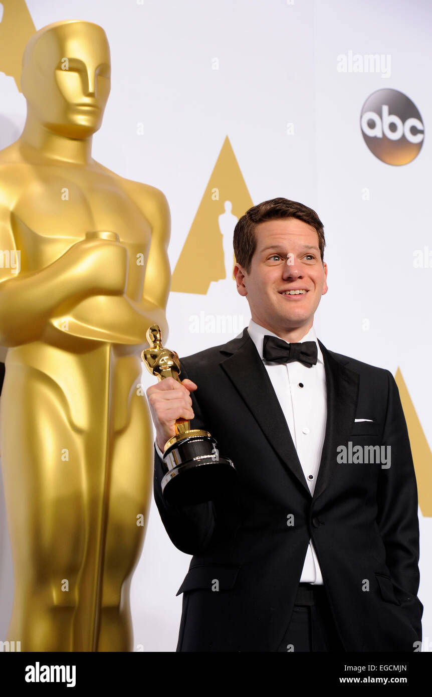 Los Angeles, USA. 22nd Feb, 2015. Screenwriter Graham Moore poses after ...
