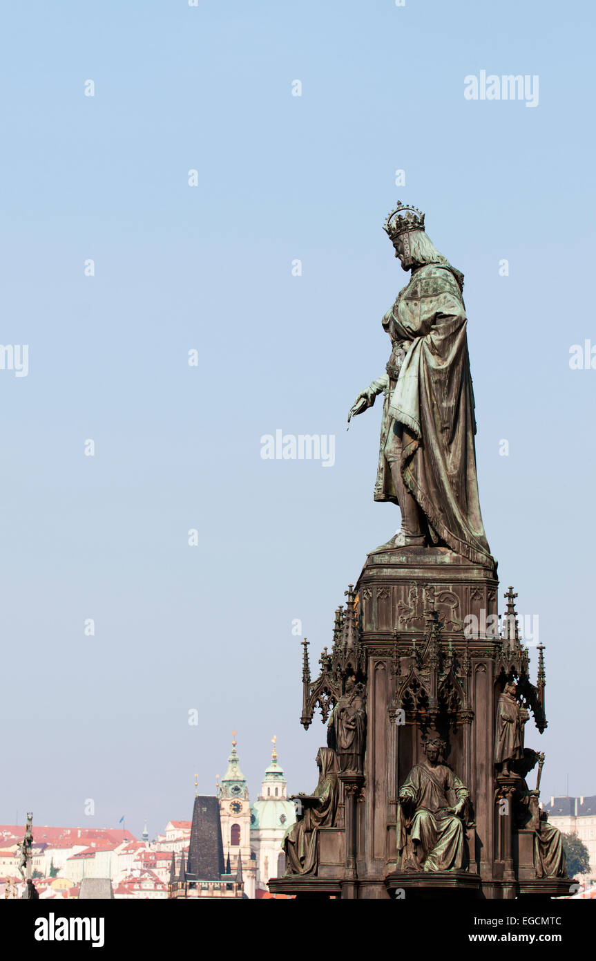 Statue of Karolo Quarto, Charles IV Stock Photo - Alamy