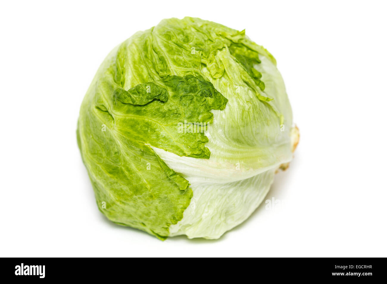 Salad iceberg. Iceberg Lettuce isolated on white Stock Photo - Alamy