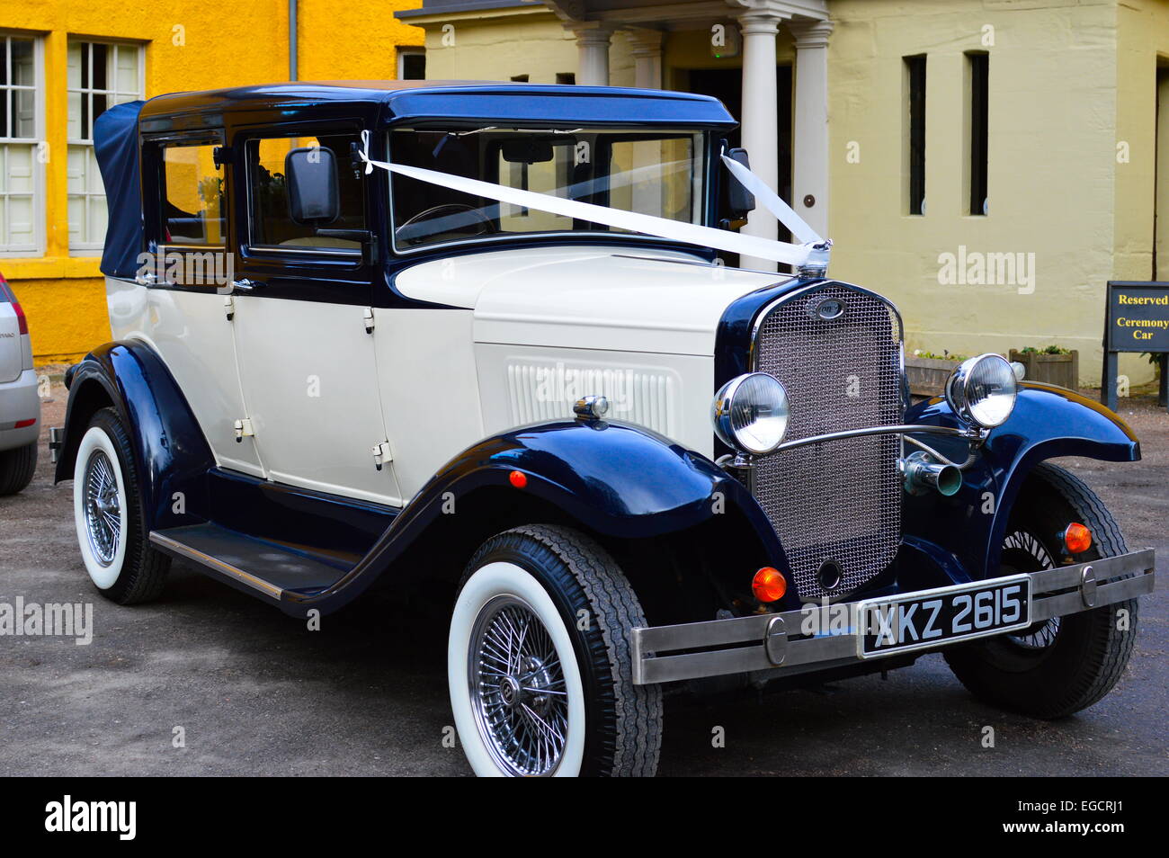 Bramwith Landaulette wedding car parked outside Durham register office ...