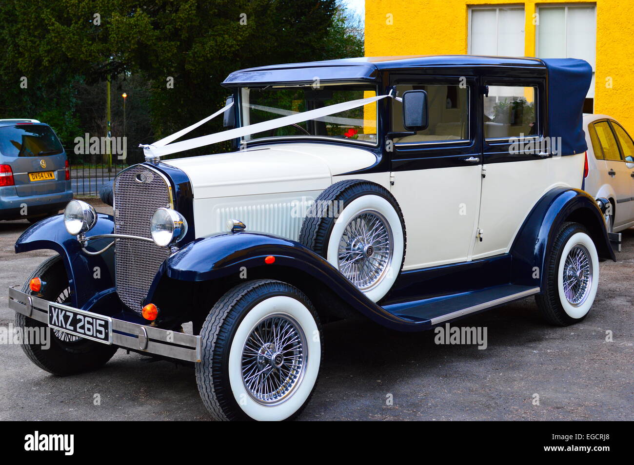 Bramwith Landaulette wedding car parked outside Durham register office ...