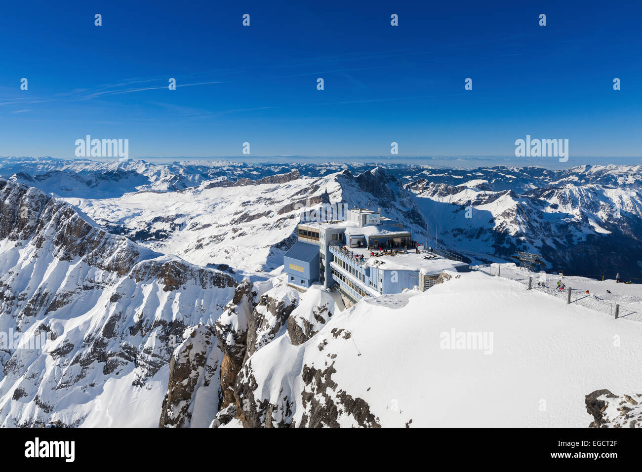 Mount Titlis upper terminus, Engelberg, Obwalden, Switzerland Stock ...