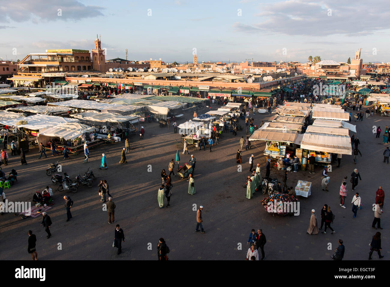 Djemaa el Fna or Jamaa el Fna square, Marrakech, Morocco Stock Photo ...