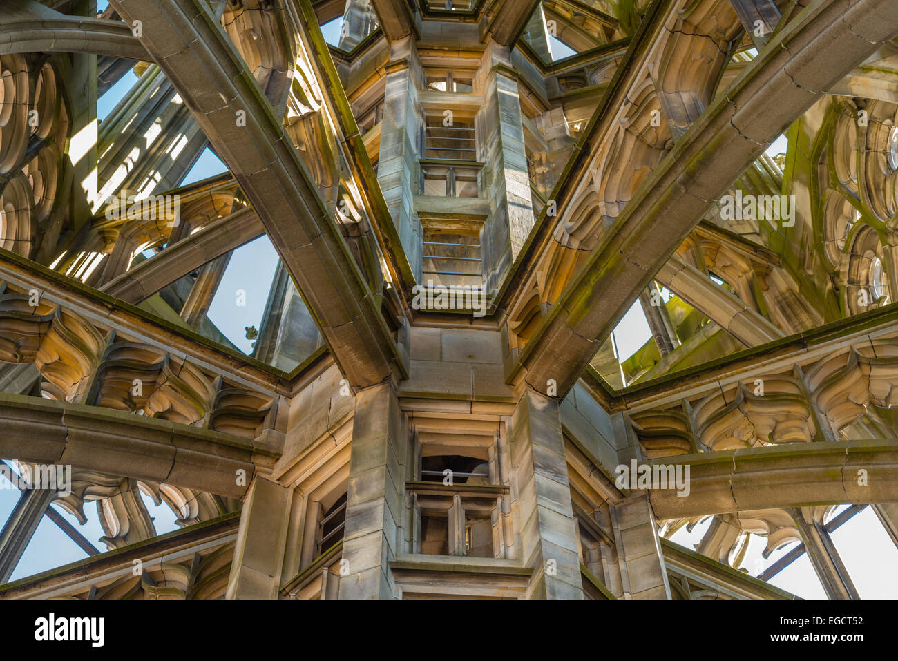 Spire from the inside, staircase to the viewing platform, Ulm Minster ...