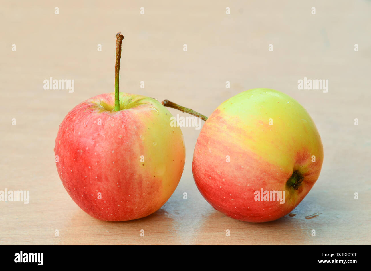 Fresh apples on table Stock Photo - Alamy