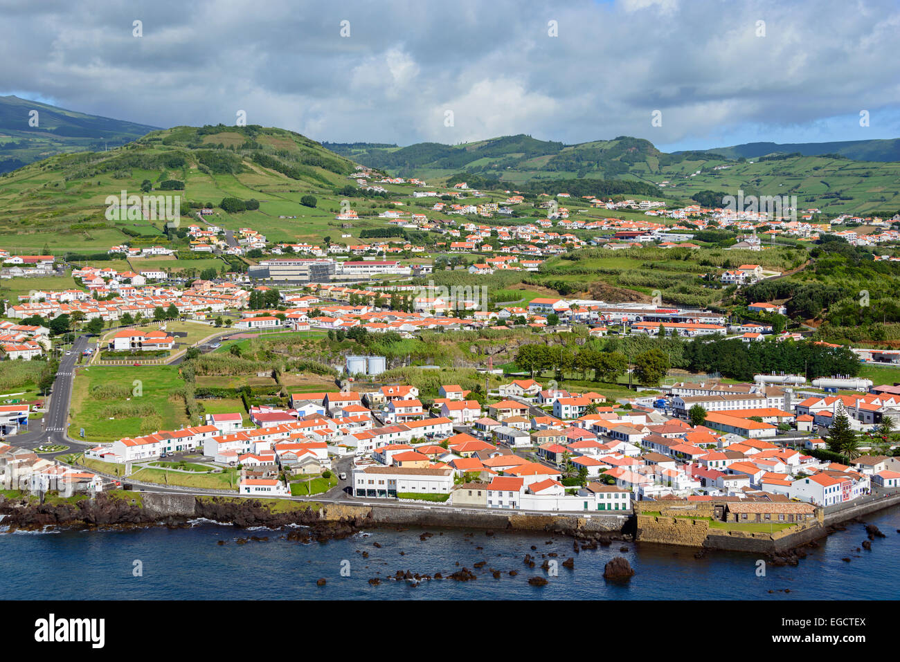 Townscape, Horta, Faial, Azores, Portugal Stock Photo - Alamy