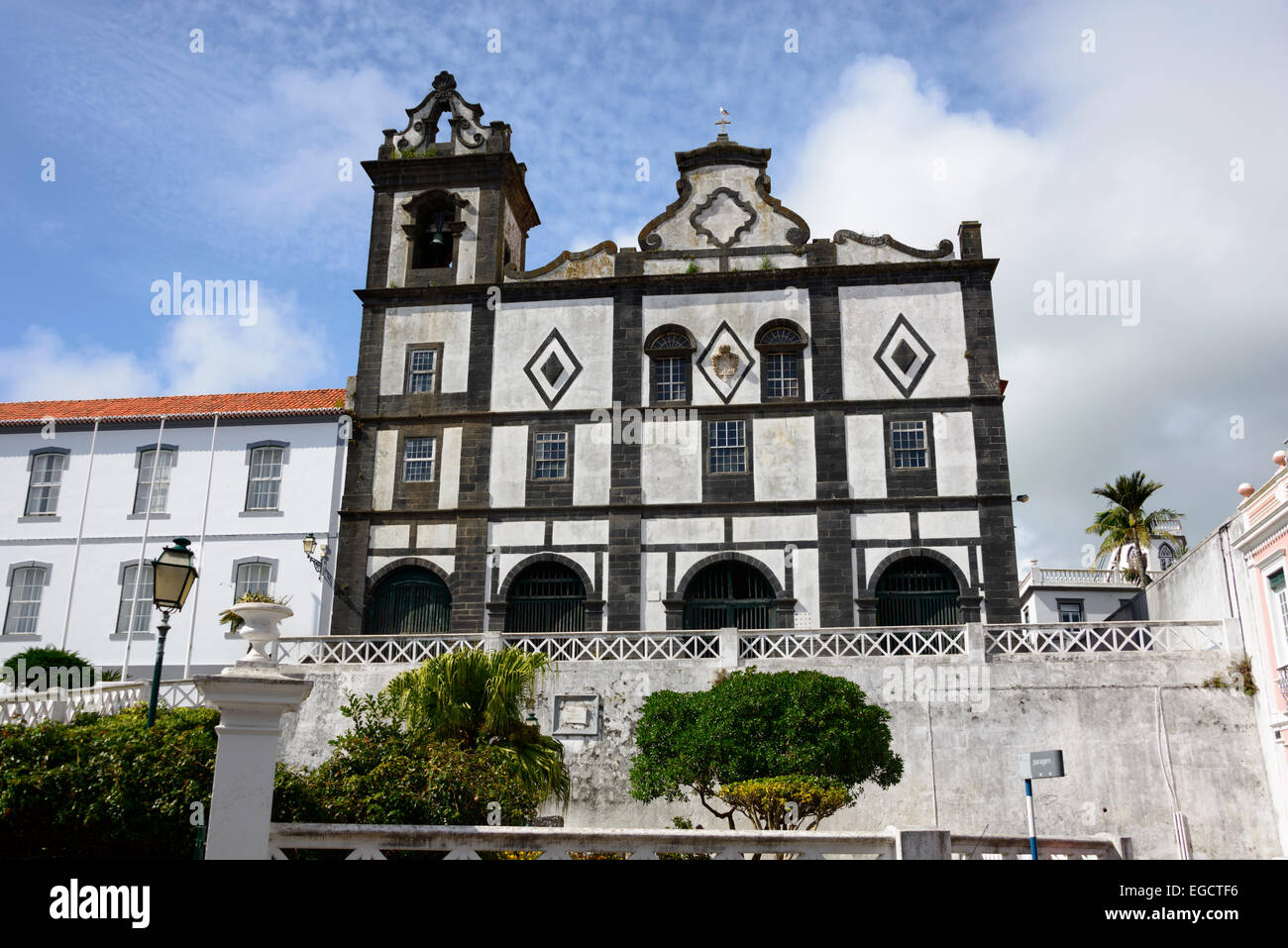 Church Igreja de Sao Francisco, Horta, Faial, Azores, Portugal Stock ...