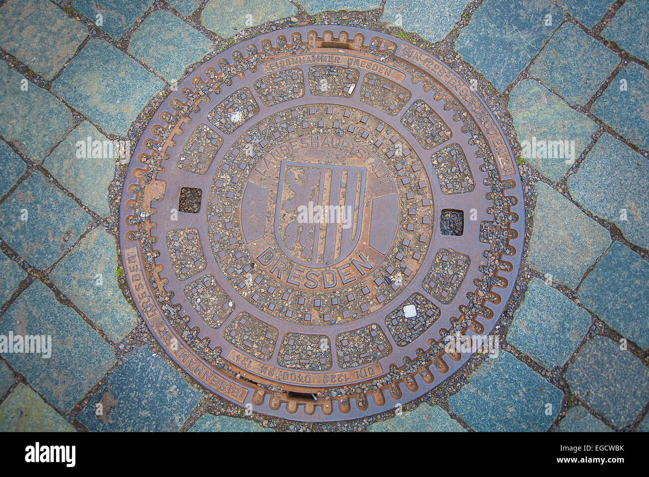 Iron hatch - manhole Stock Photo - Alamy