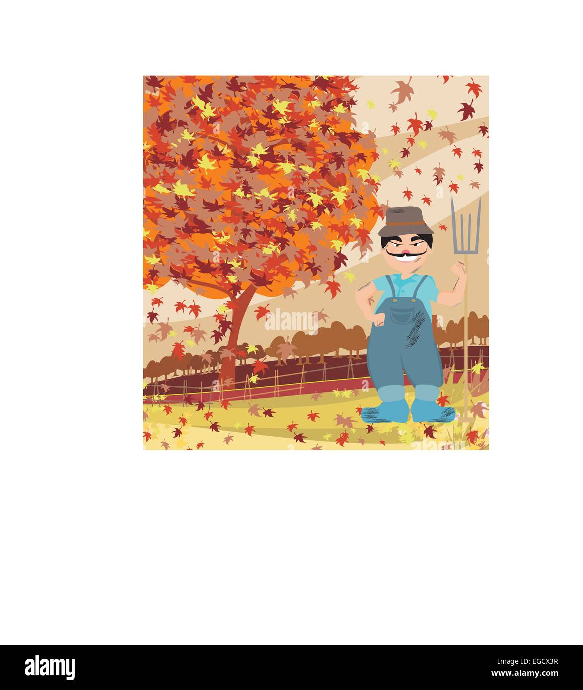 Rural autumn landscape barn Cut Out Stock Images & Pictures - Alamy