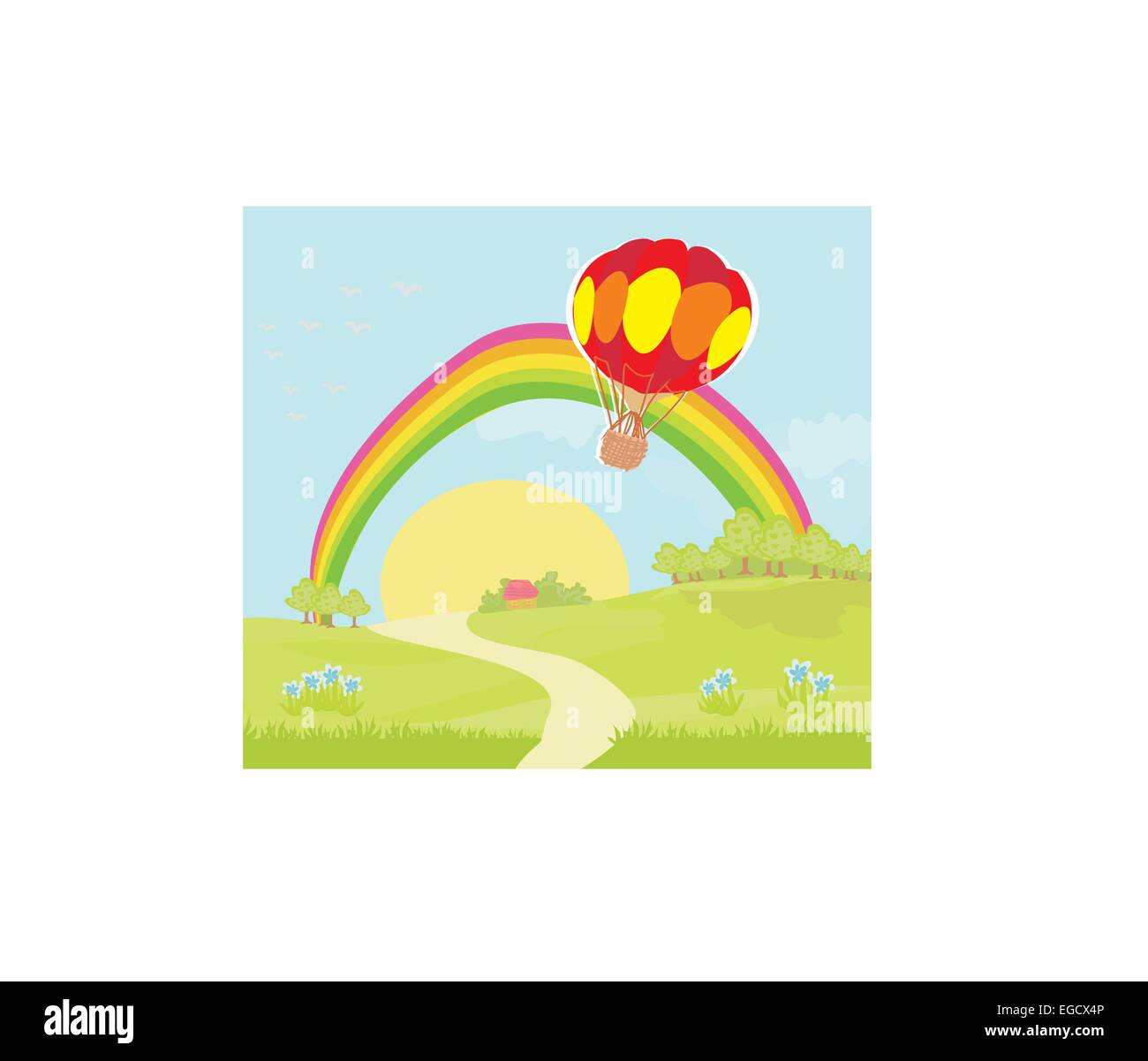 Fantasy sky road magic Stock Vector Images - Alamy