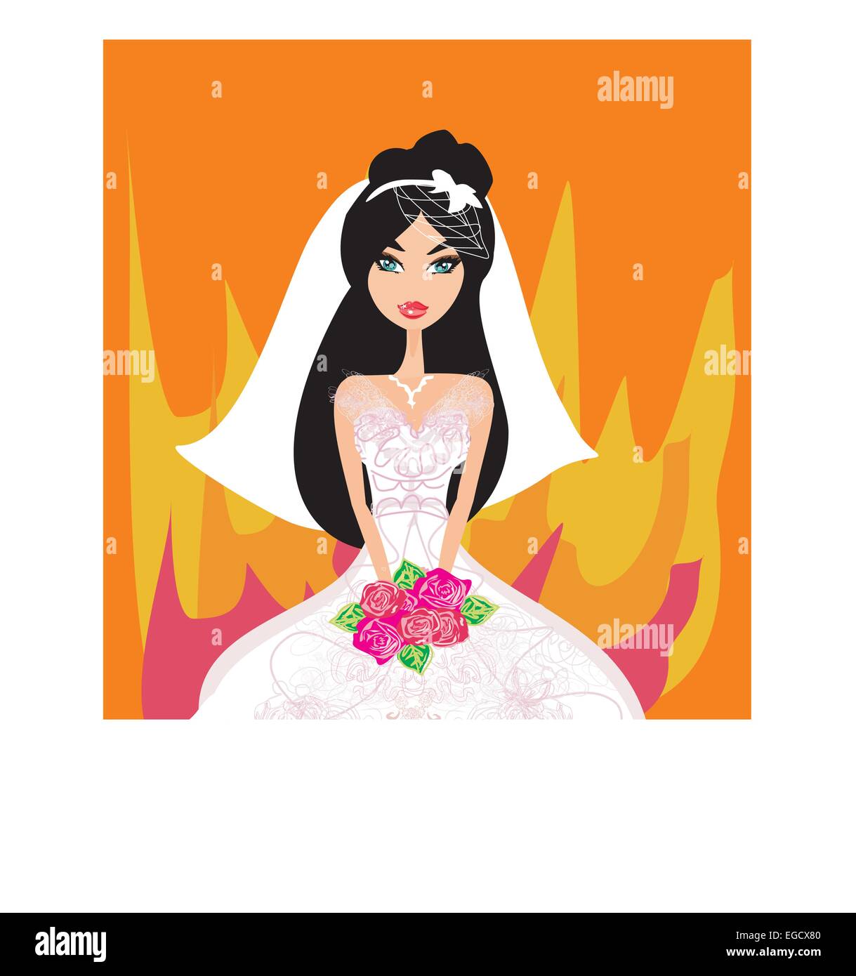 angry bride vector illustration Stock Vector Image & Art - Alamy