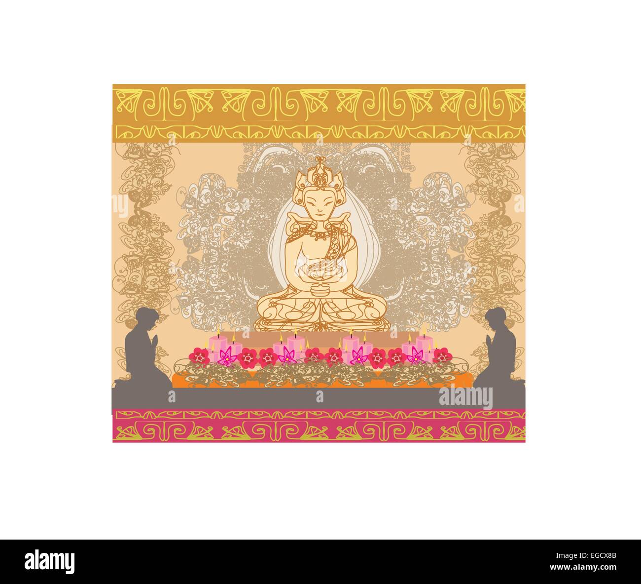 Statue praying buddha in Cut Out Stock Images & Pictures - Alamy