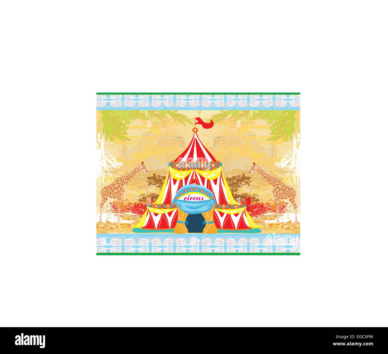 abstract circus on a grunge background Stock Vector Image & Art - Alamy