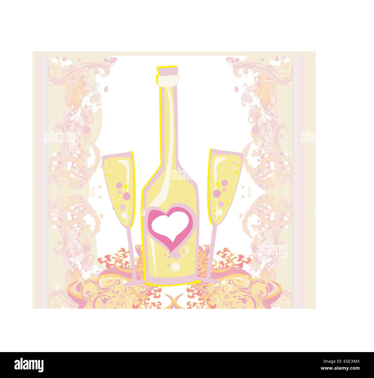 Wine falling into glass Stock Vector Images - Alamy