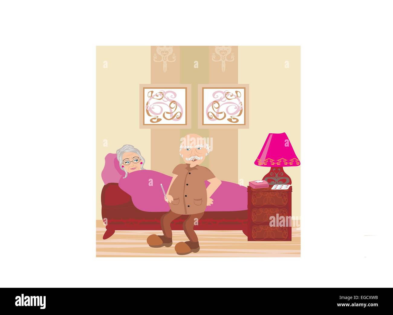 Woman man lying in Stock Vector Images - Alamy