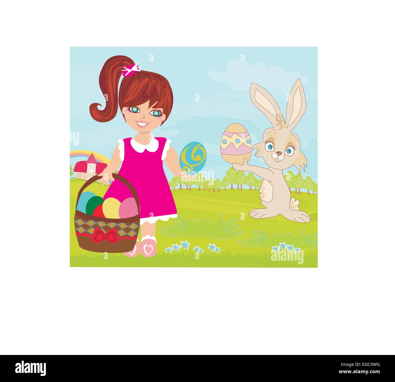Sweet pink bunny flowers Stock Vector Images - Alamy