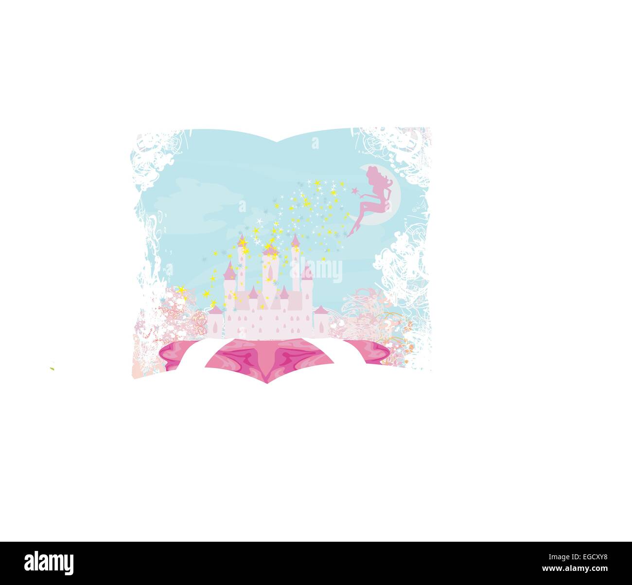 Beautiful Fairytale Pink Castle Frame High Resolution Stock Photography ...
