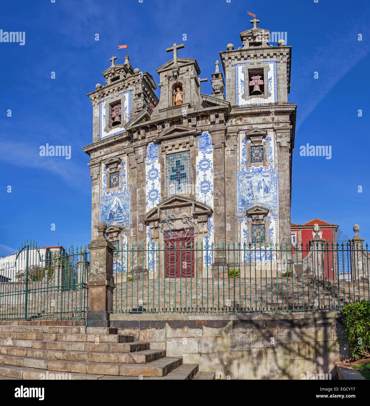 Santo Ildefonso Church in the city of Porto, Portugal. 18th century ...