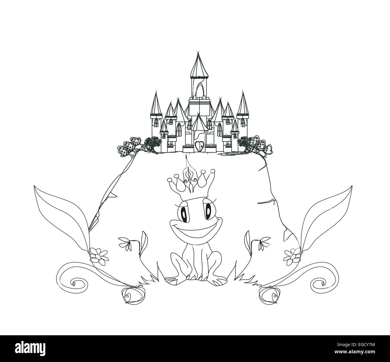 Frog Prince Cartoon Character Stock Vector Image & Art - Alamy