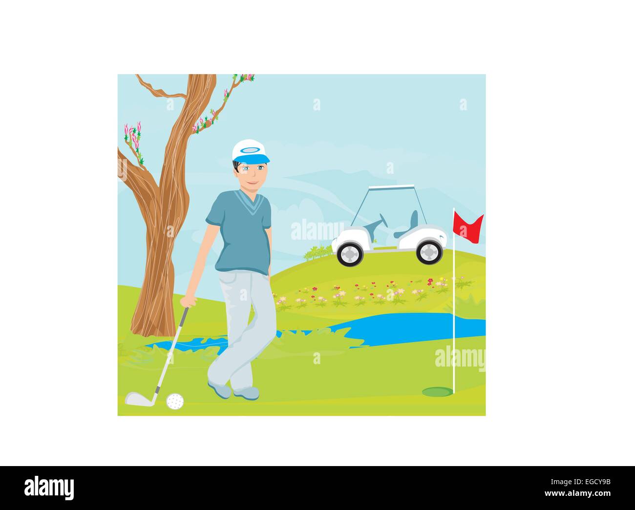 View golf course Stock Vector Images - Alamy